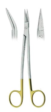 Dean Gum Scissors Curved, with T/C inserts Fig. 1 (17cm) | Rhein Website