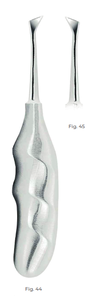 Cryer Root Elevators with Anatomically Shaped Handle in stainless steel Fig. 44 | Rhein Website
