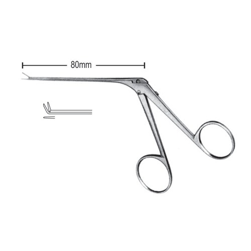 Mini Mcgee Alligator Micro Ear Forceps,3.0x0.6mm Curved Up, Serrated ...